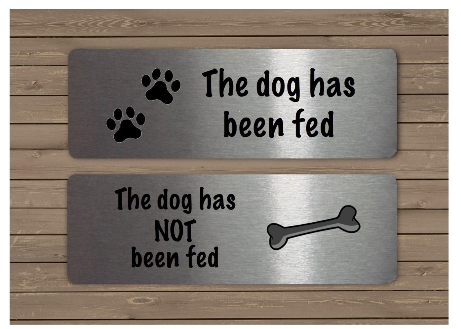 The Dog Has Been Fed Reminder: Personalised Reversible - Etsy