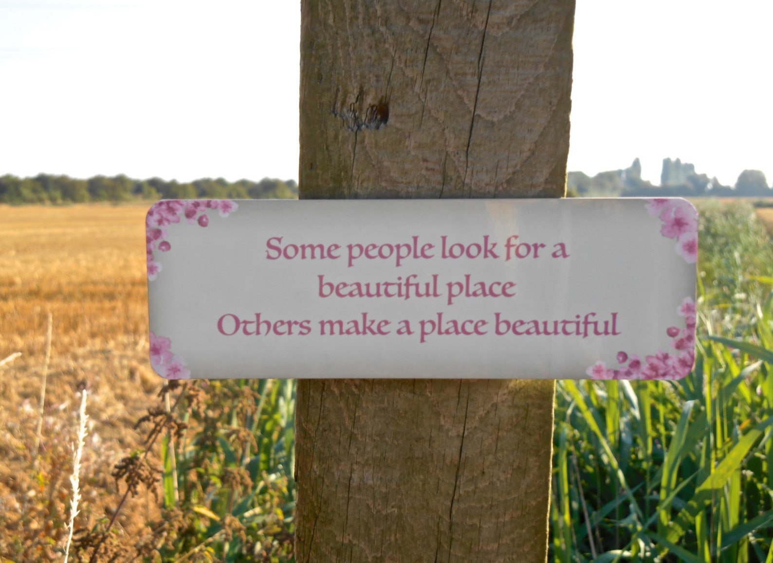 ADD TEXT to Our Cherry Blossom SIGN Personalised Custom Made | Etsy UK