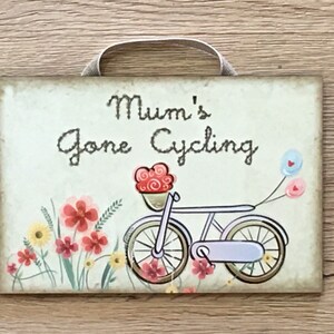 Rustic Gone Cycling Sign, Custom-made Door Plaque: Personalised Gift ...