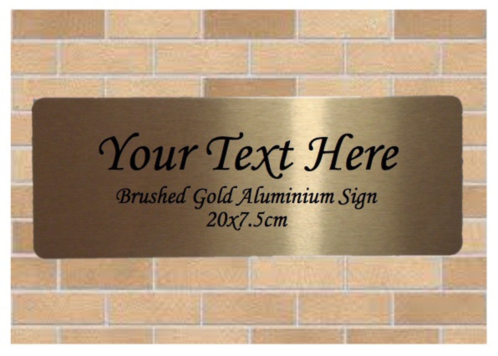 ADD TEXT to GOLD Personalised Custom Made Signs in Small to Large Sizes ...