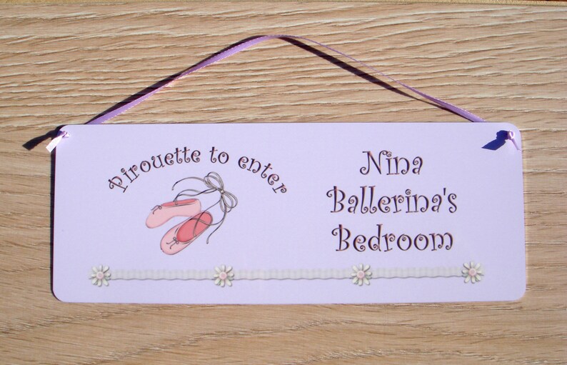 BALLET Personalised Children's Room Sign Bedroom Door Plaque - Etsy UK