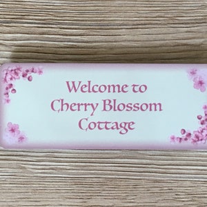 ADD TEXT to Our Cherry Blossom SIGN Personalised Custom Made Sign Door ...