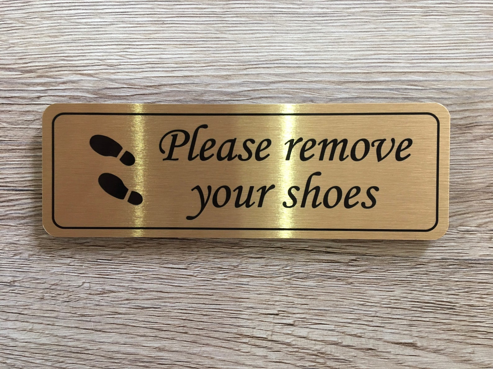Please Remove Your Shoes Sign in White, Silver or Gold - Etsy