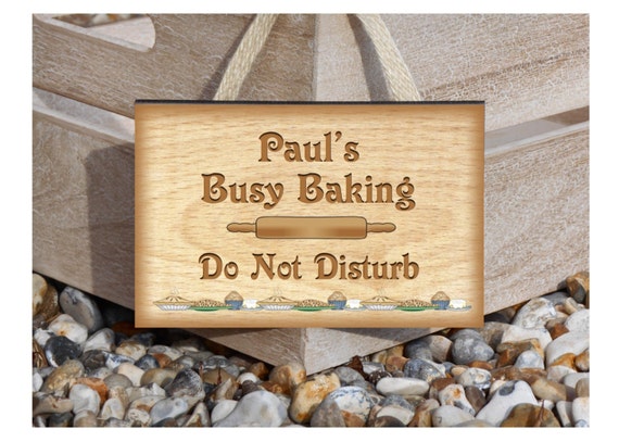 PERSONALISED KITCHEN SIGN: Busy Baking Custom-made Hanging | Etsy UK