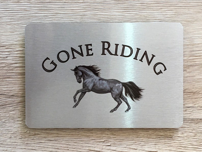 GONE RIDING or Gone to the Stables Bespoke Metal Door Plaque - Etsy UK