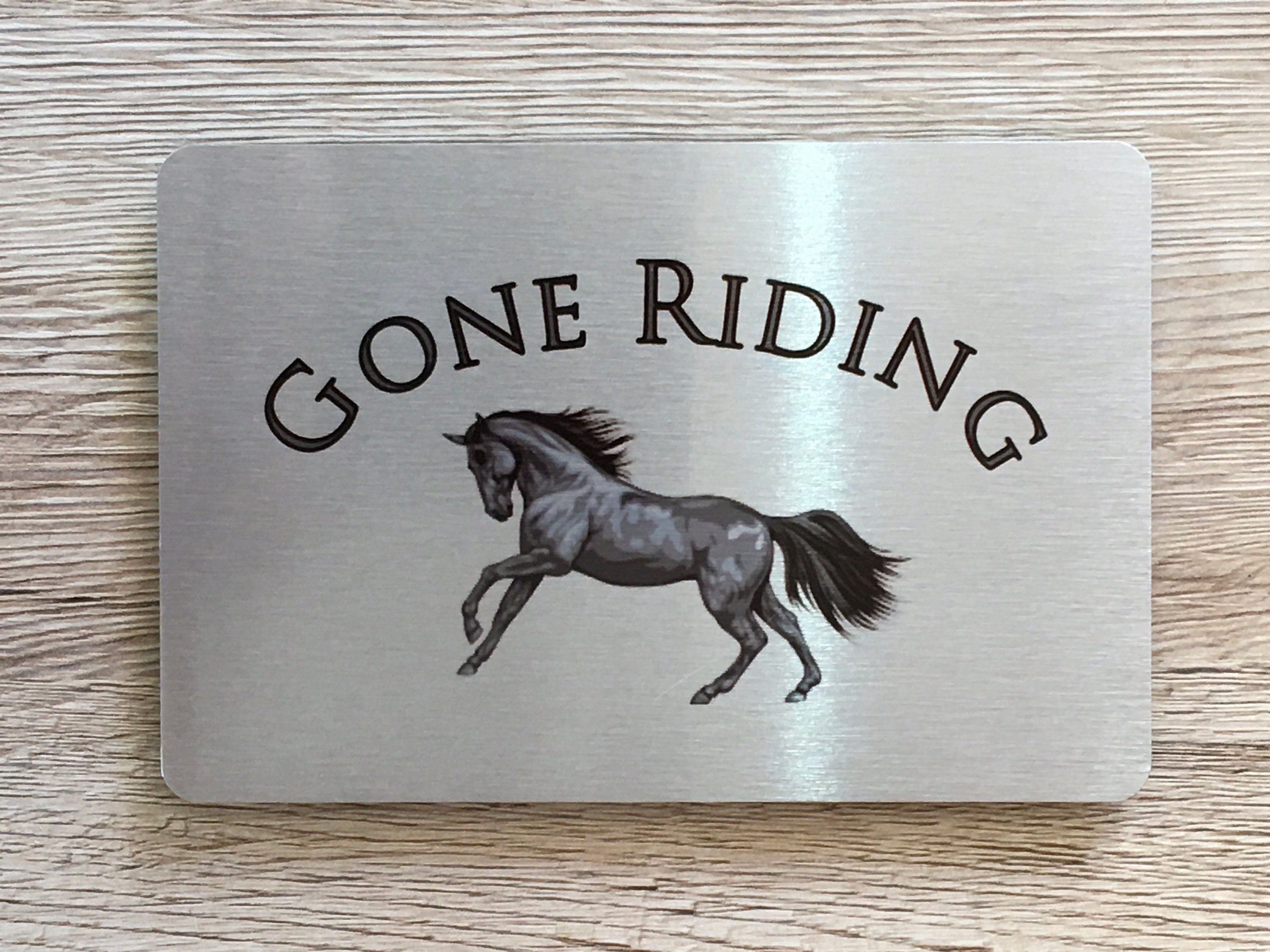 GONE RIDING or Gone to the Stables Bespoke Metal Door Plaque - Etsy UK