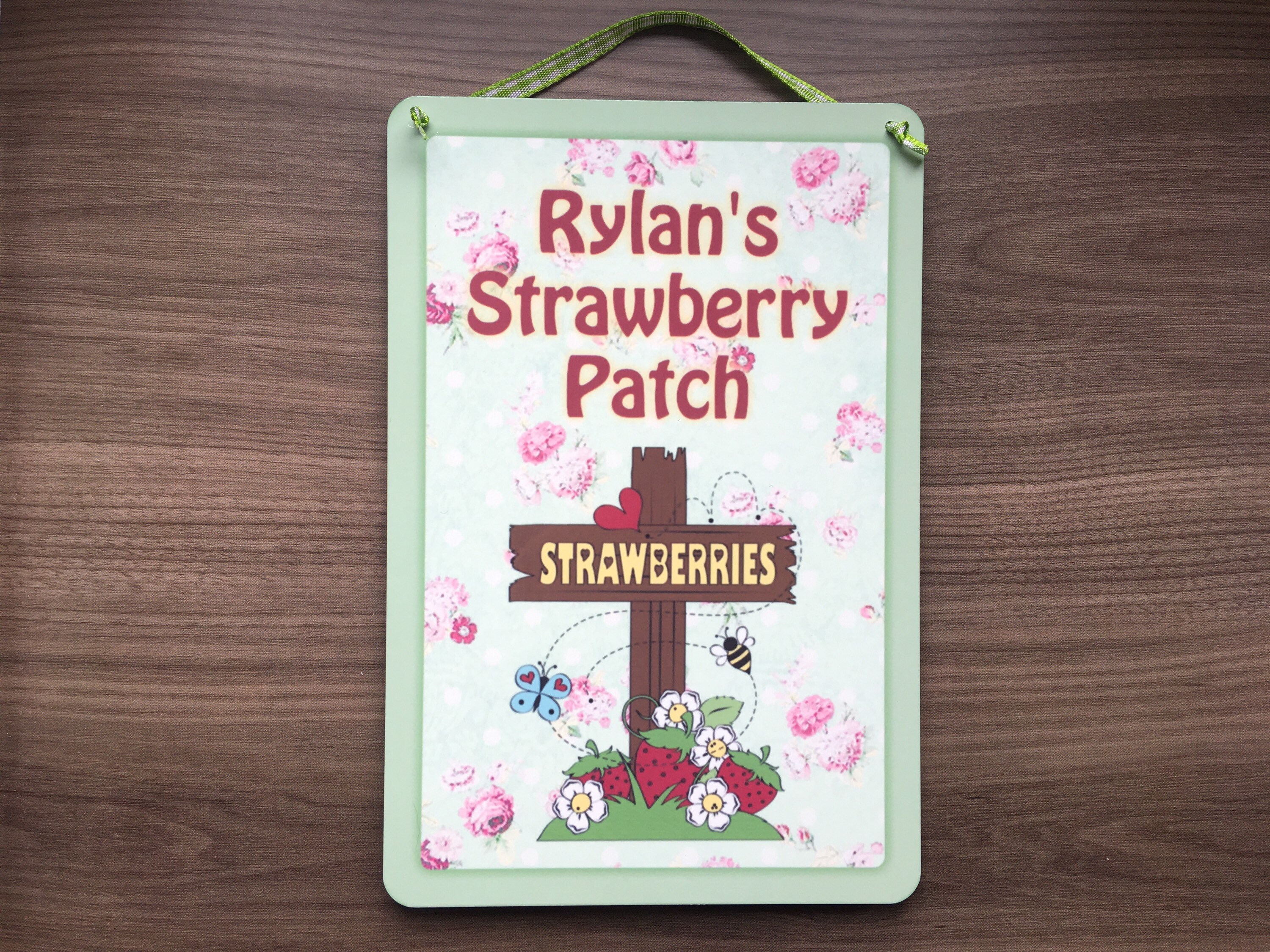My Strawberry Patch Metal Garden Sign With Personalised Option - Etsy UK