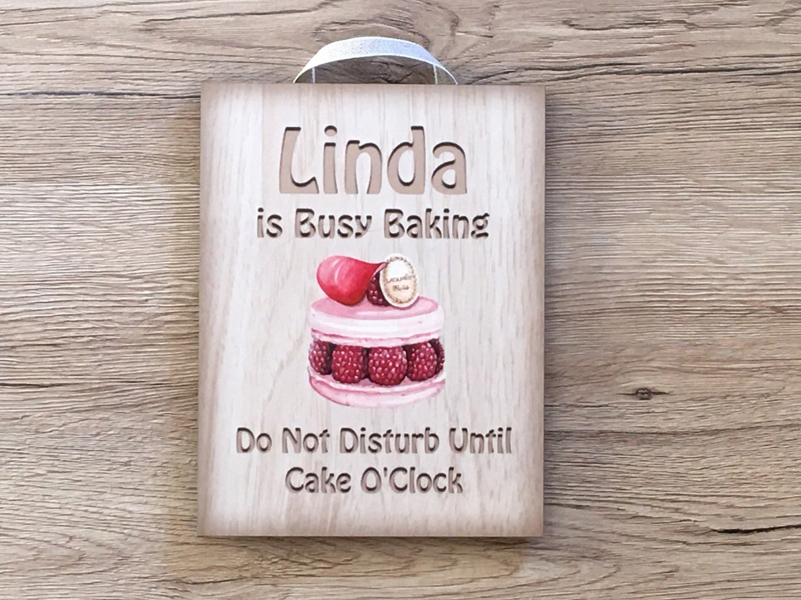 PERSONALISED KITCHEN SIGNS: Busy Baking Cupcake Custom-made - Etsy UK