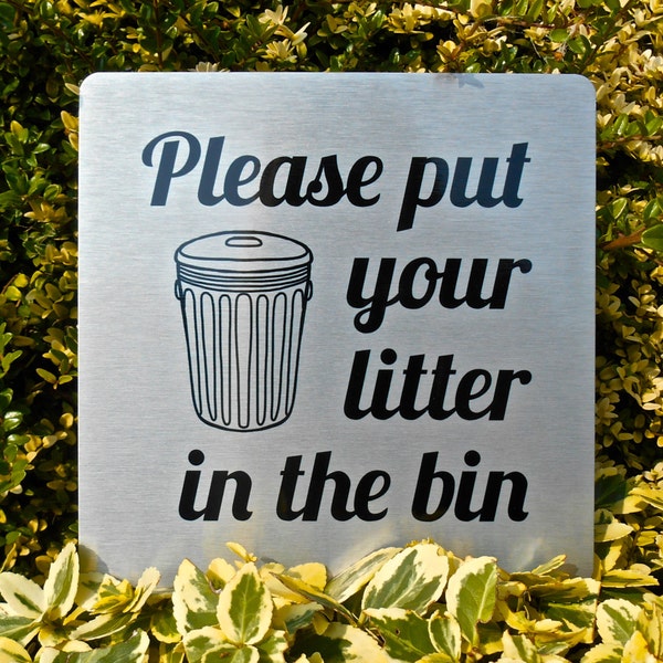 Rubbish Bin Signs - Etsy