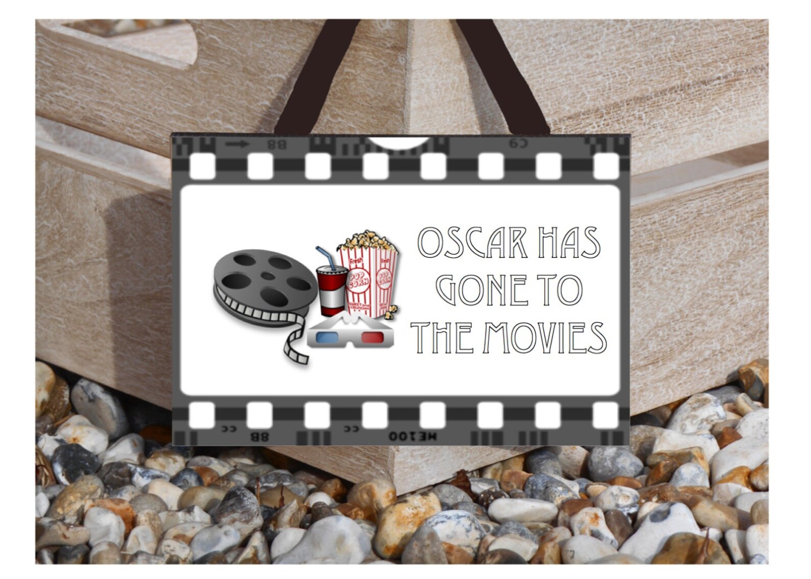 Gone to the Movies Cinema Sign - Fun Custom-made Door Plaque ...
