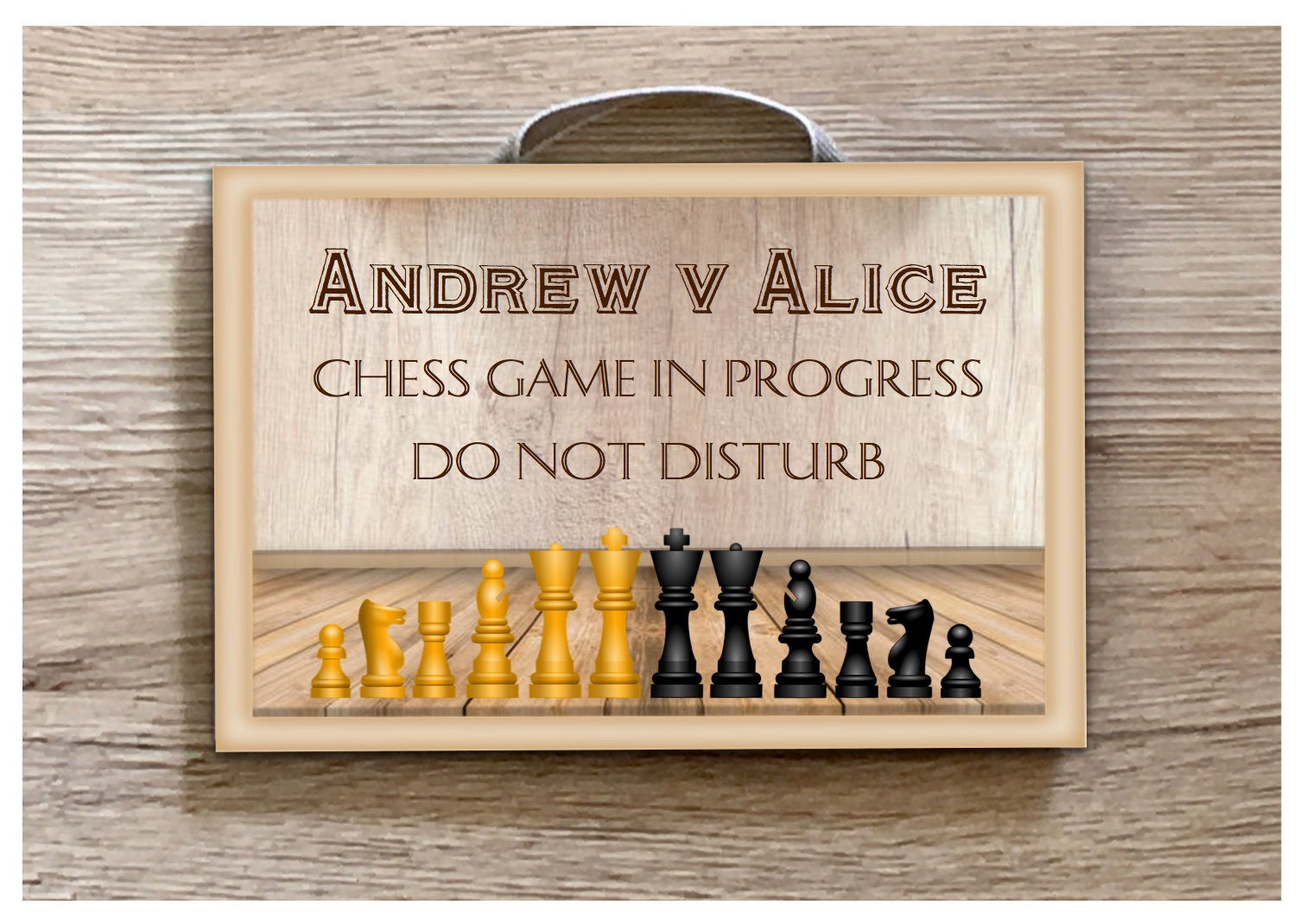 CHESS in PROGRESS SIGN Personalised Custom Made Wood Door or - Etsy UK