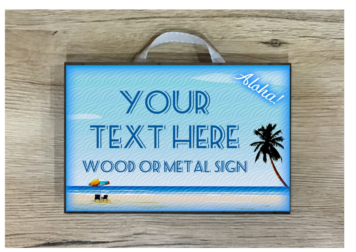 ADD TEXT to Beach Personalised Custom Made Sign Door Plaque in - Etsy UK