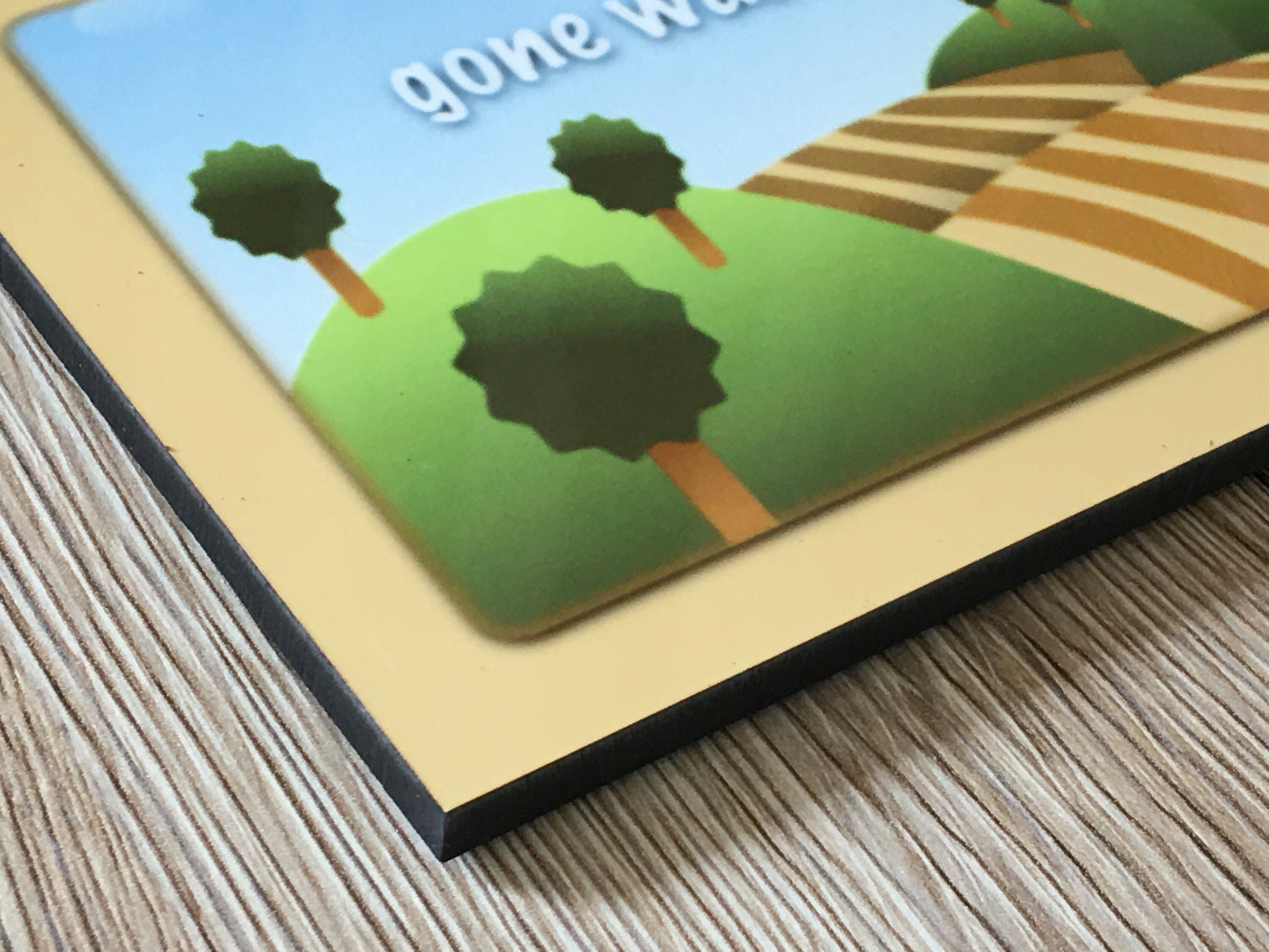 Gone Walking Sign: Personalised Fun Hanging Custom-made Door Plaque for ...