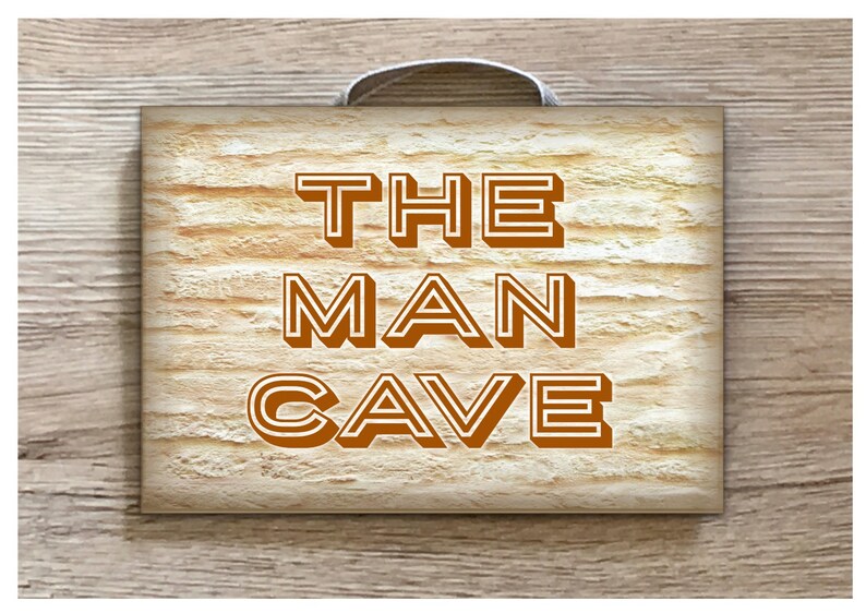 MAN CAVE or Add Your Own Text to Personalized Custom Made Sign - Etsy UK