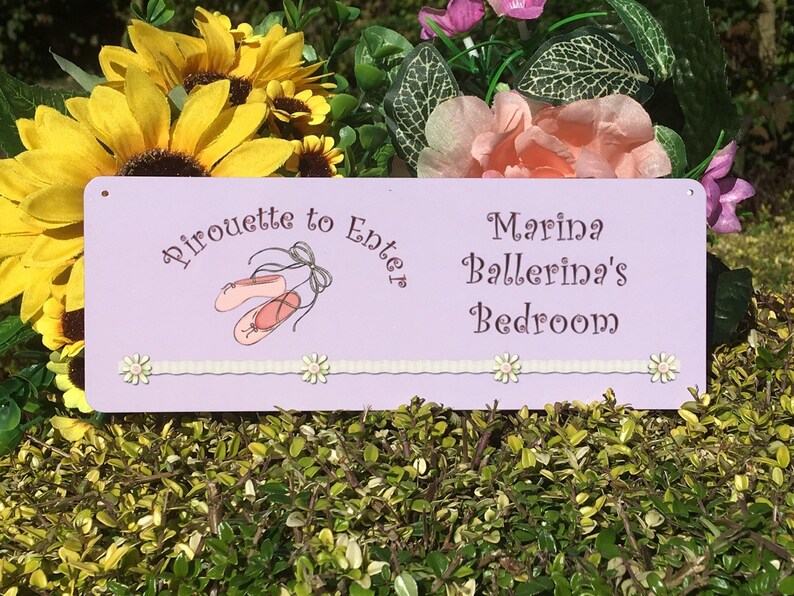 BALLET Personalised Children's Room Sign Bedroom Door Plaque - Etsy UK
