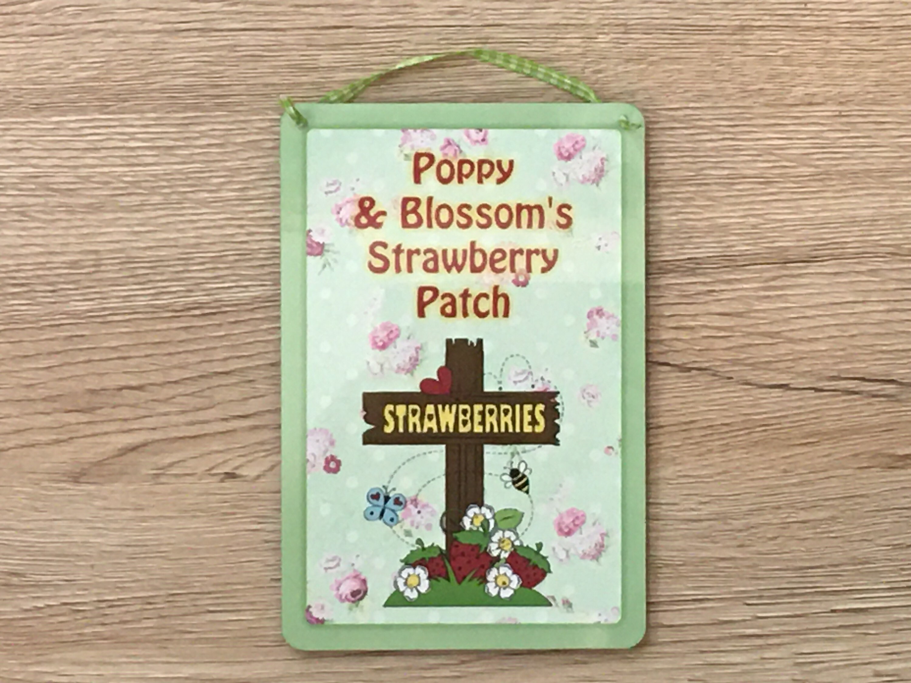 My Strawberry Patch Metal Garden Sign With Personalised Option - Etsy UK
