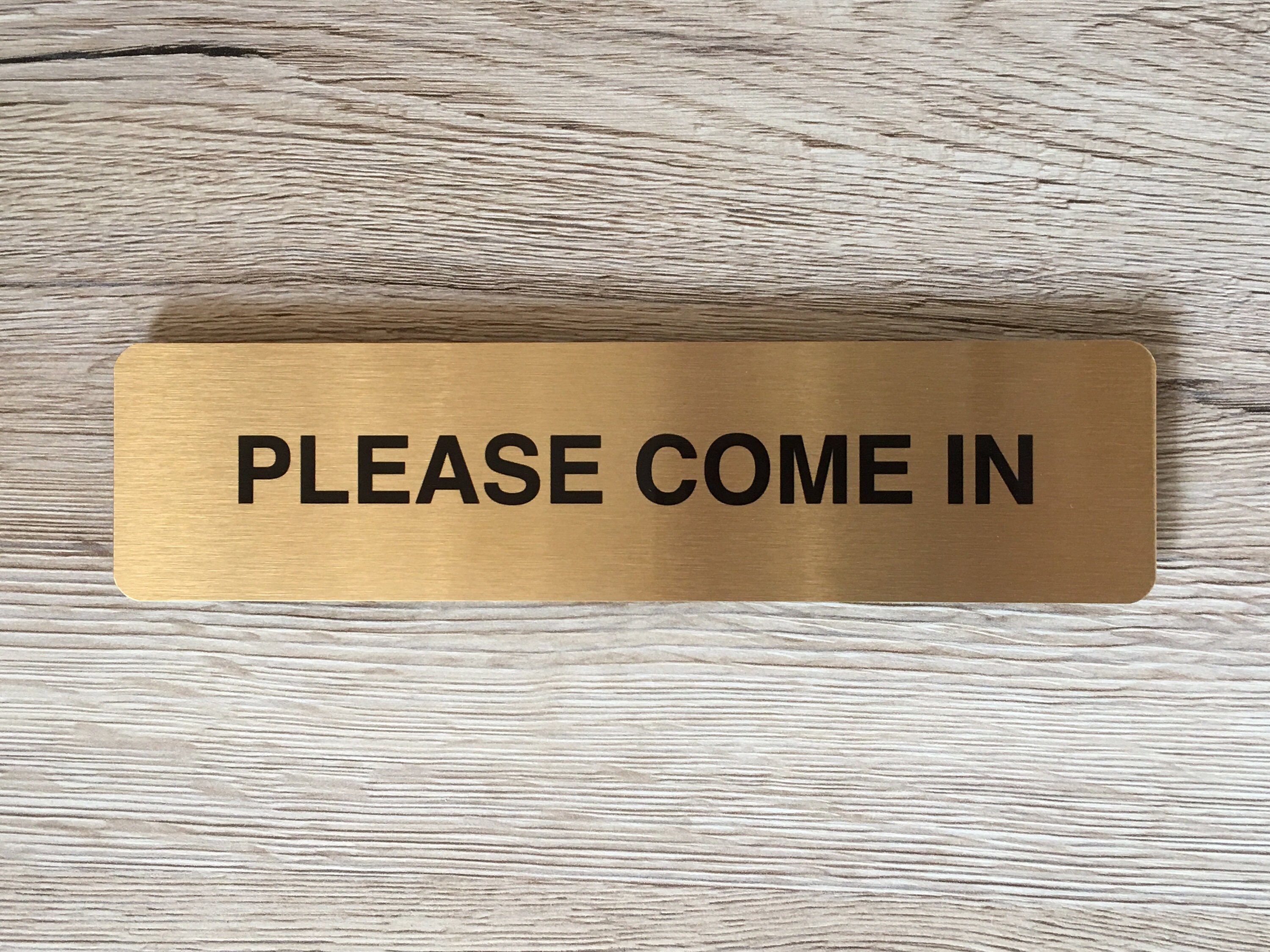 ADD YOUR TEXT to Personalized Custom Made Brushed Silver Gold | Etsy