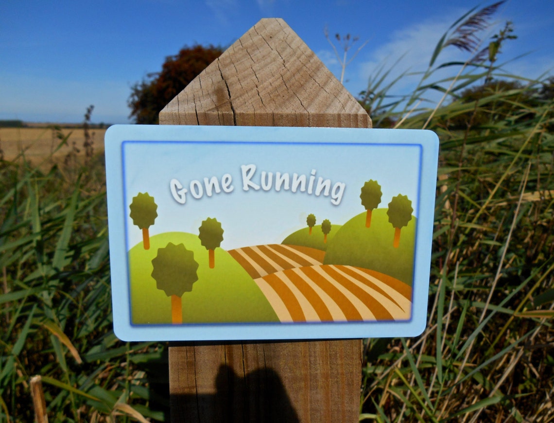 Gone Running Sign Personalised Fun Custom-made Door Plaque | Etsy UK
