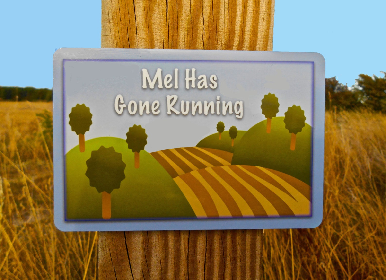 Gone Running Sign Personalised Fun Custom-made Door Plaque | Etsy UK