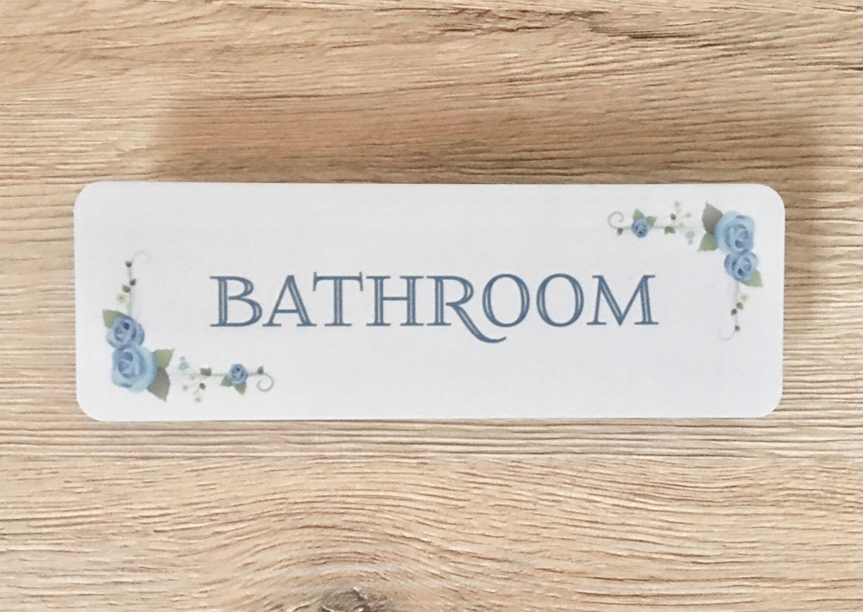 BLUE ROSEBUD ROOM or Door Sign: Cottage Chic Floral Design | Etsy