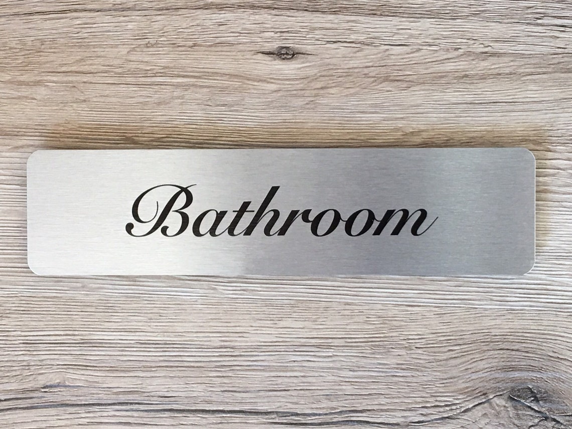 ELEGANT ROOM SIGNS Door Plaques in Brushed Silver Gold or | Etsy UK