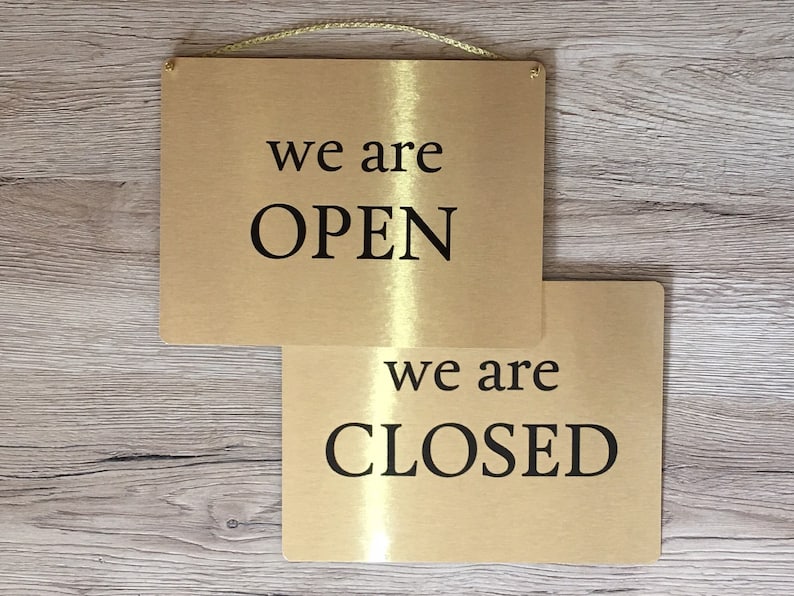 DOUBLE-SIDED Hanging Metal Signs: Add Text to REVERSIBLE Personalized ...