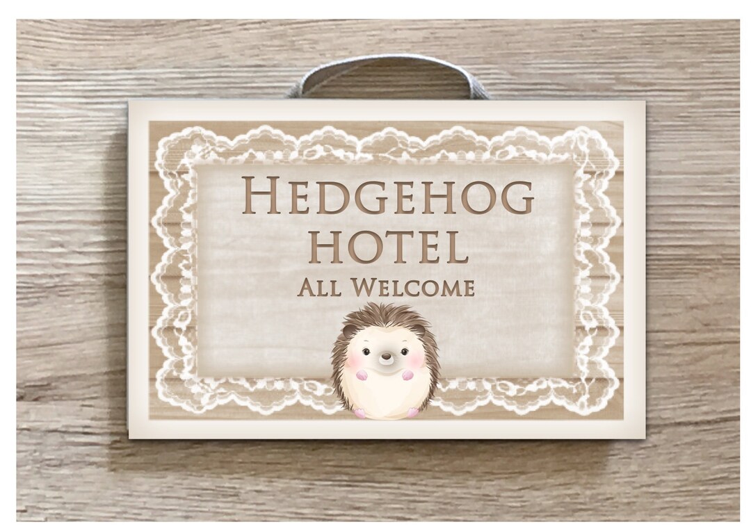 HEDGEHOG Add Own Text to Custom Made Door Plaque in Metal or Wood - Etsy