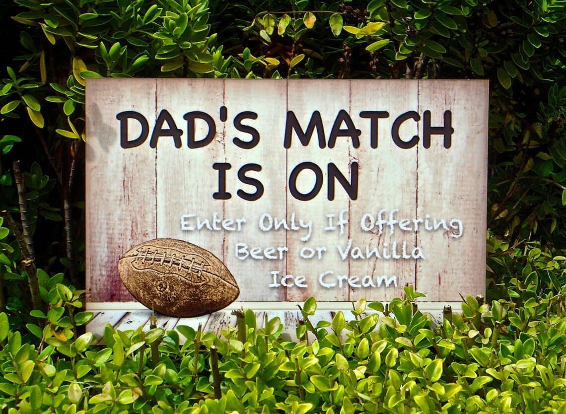 RUGBY SIGN: Match is on or Add Own Text to Personalised - Etsy UK