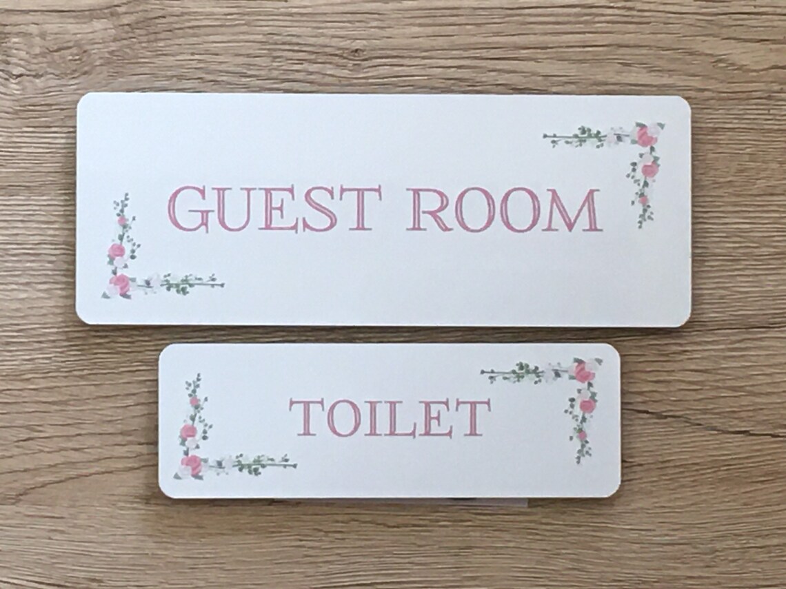 ROSEBUD ROOM or Door Sign: Cottage Chic Floral Design With Add | Etsy ...