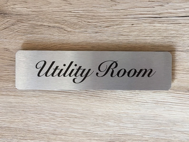ELEGANT ROOM SIGNS Door Plaques in Brushed Silver Gold or - Etsy UK