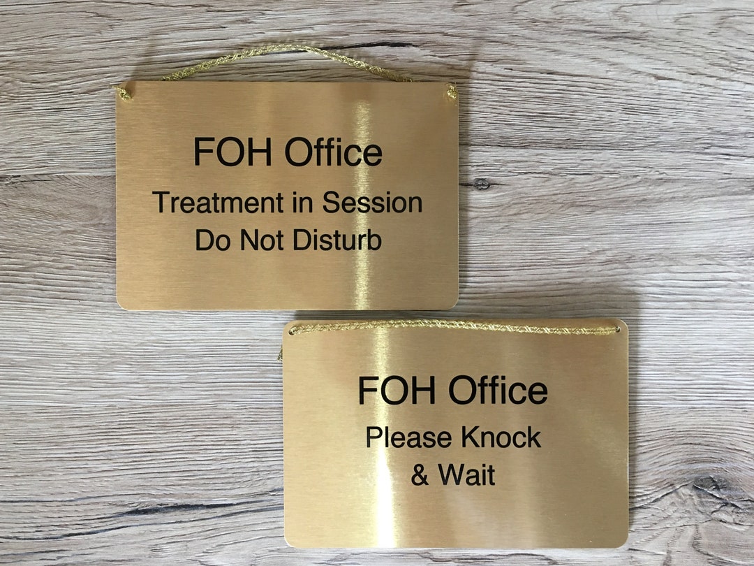 DOUBLE-SIDED Hanging Metal Signs: Add Text to REVERSIBLE Personalized ...