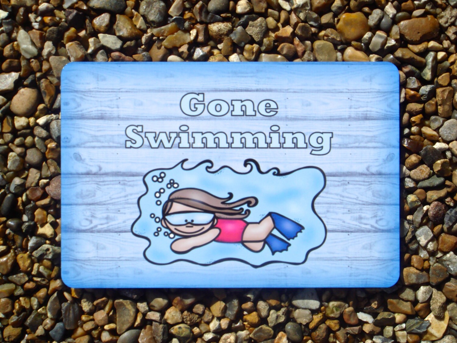Gone Swimming Sign: Personalised Fun Hanging Custom-made Door - Etsy