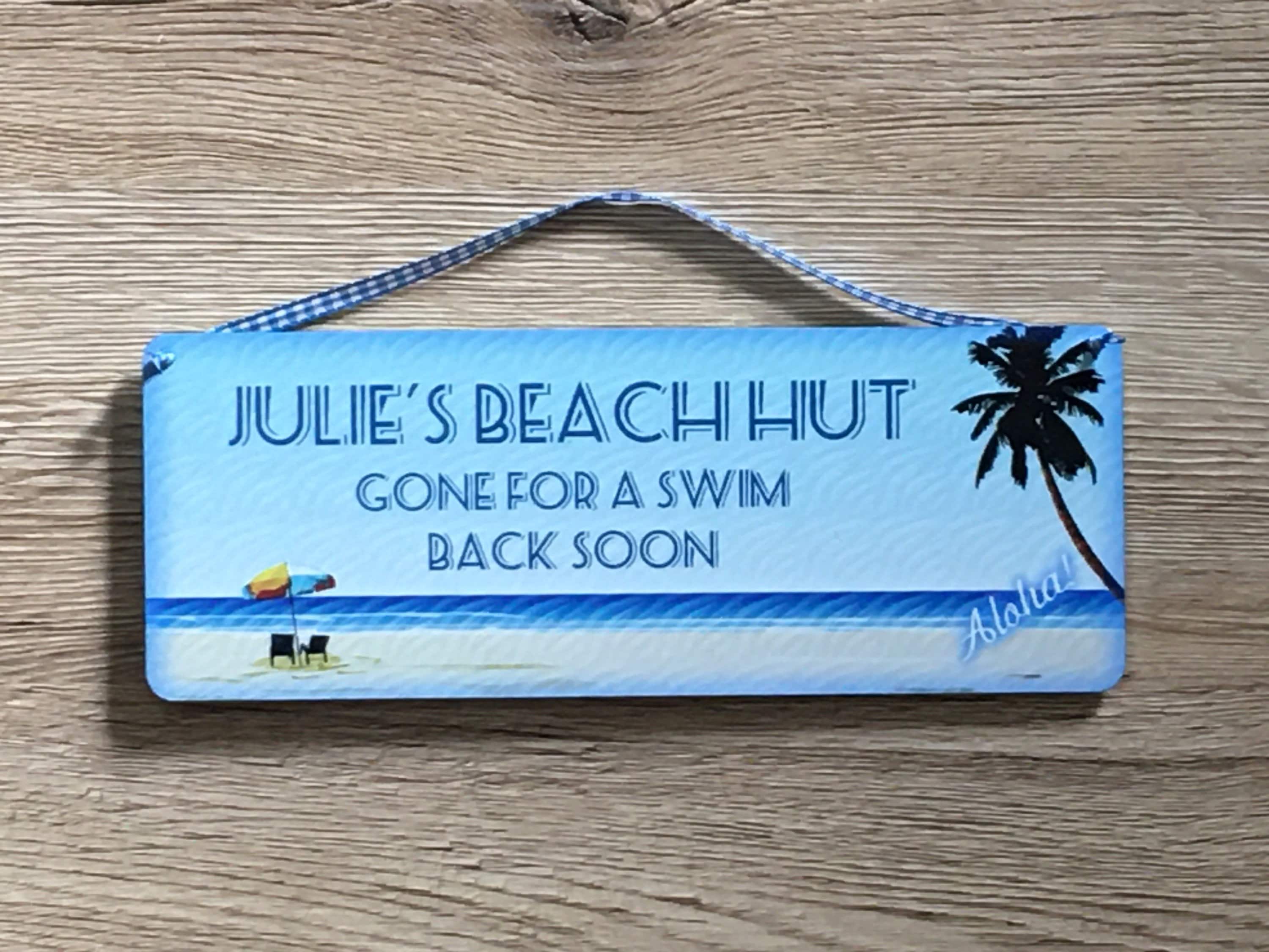 ADD TEXT to Beach Personalised Custom Made Sign Door Plaque in - Etsy UK