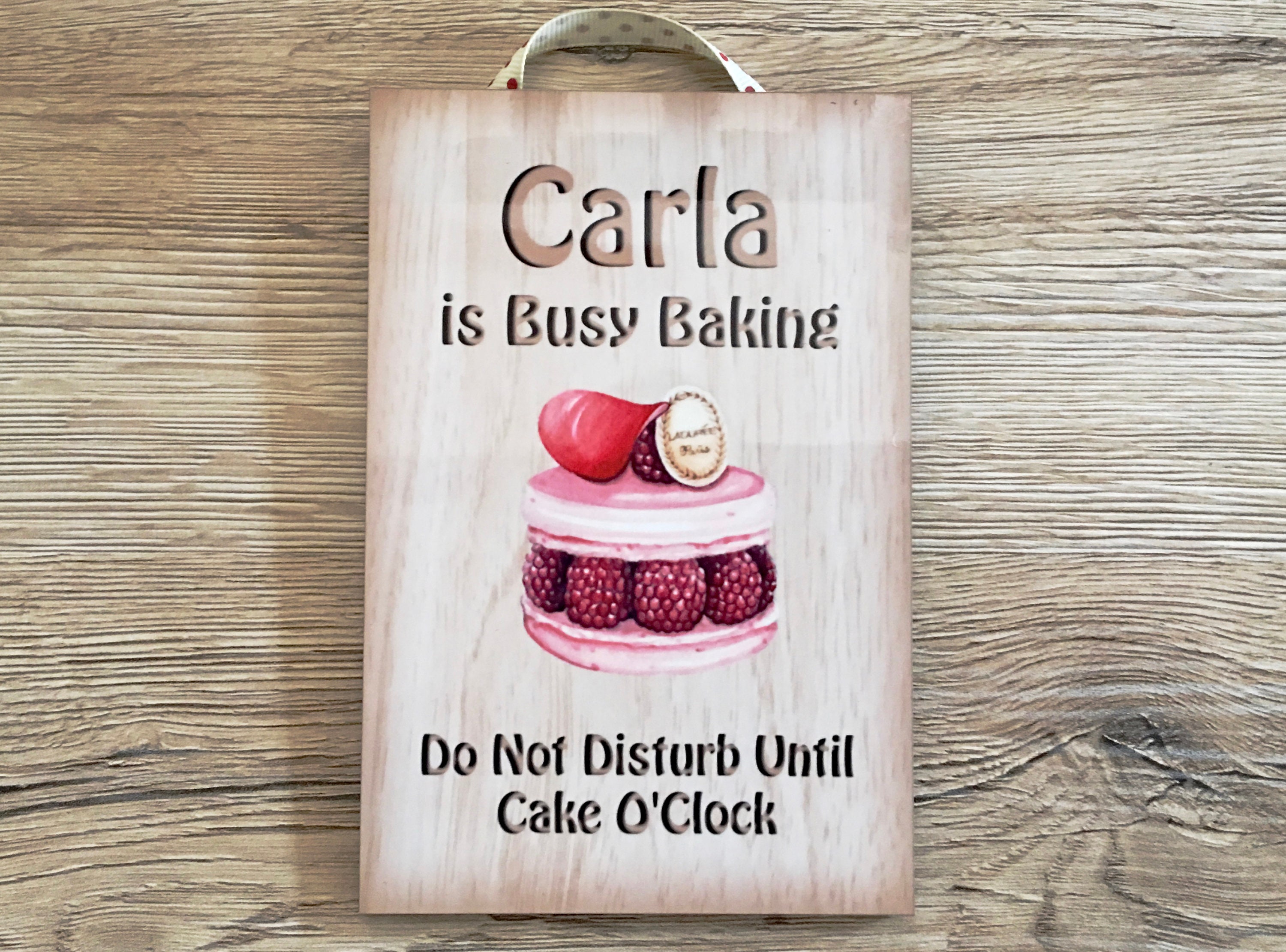 PERSONALISED KITCHEN SIGNS: Busy Baking Cupcake Custom-made - Etsy UK