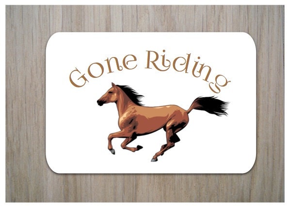 GONE RIDING or Gone to the Stables Bespoke Metal Door Plaque - Etsy UK