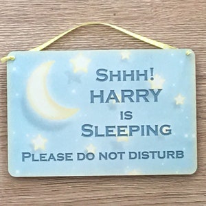 SHH! SLEEPING: PERSONALISED Baby, Child or Adult Hanging Custom-made ...