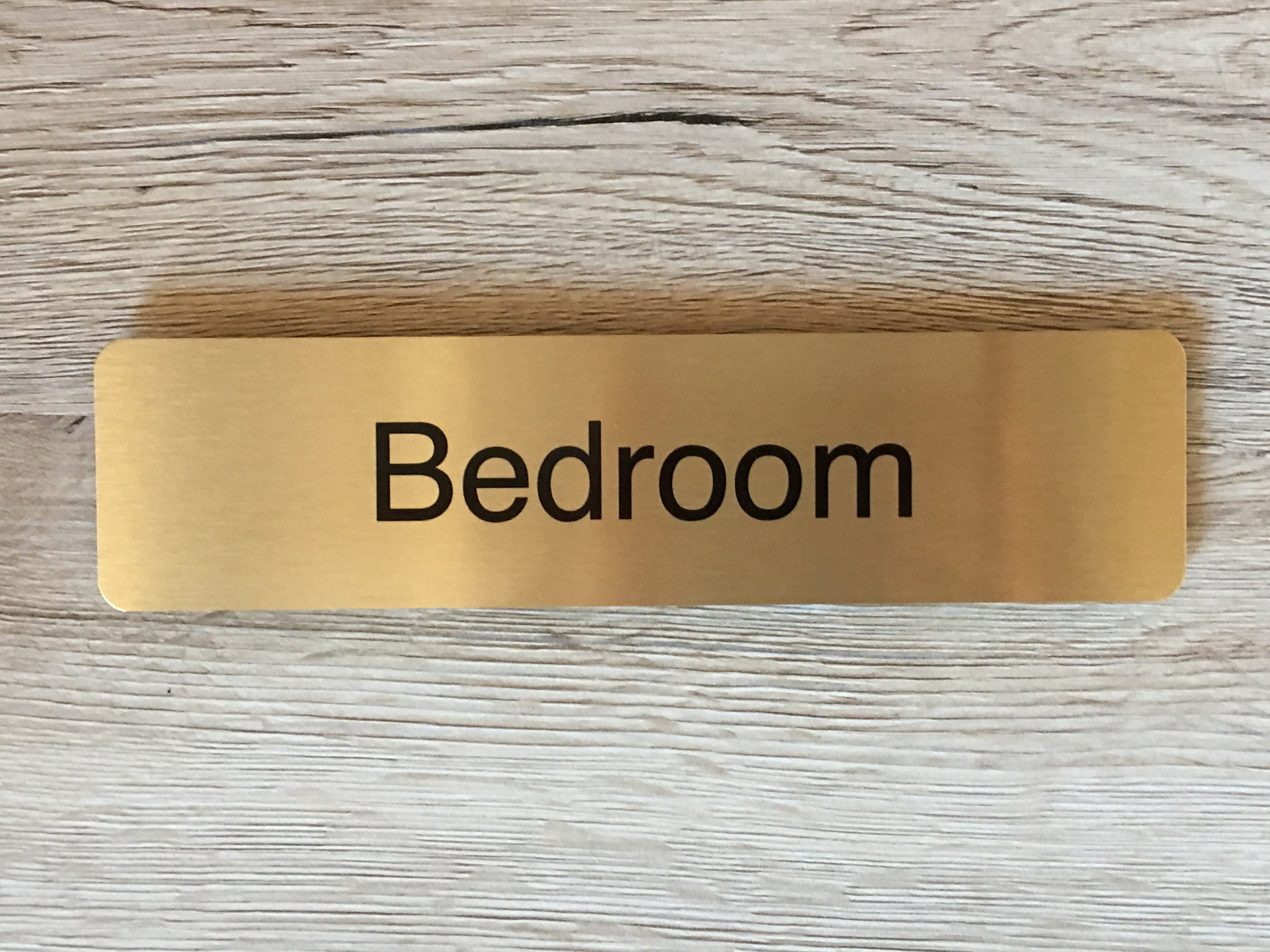 ROOM DOOR SIGNS in Brushed Silver Gold or White Metal for the - Etsy UK