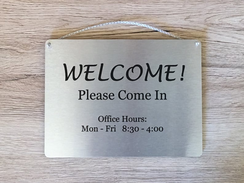 DOUBLE-SIDED Hanging Metal Signs: Add Text to REVERSIBLE Personalized ...