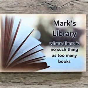 Reading Book Sign: Personalised Custom-made Door Plaque in Wood or ...