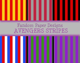 Rainbow Stripes - Digital Scrapbook Paper - Ten Sheets - Etsy