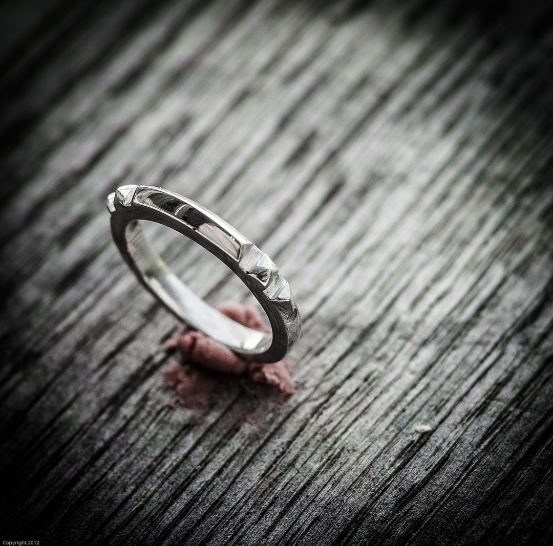 Karnak Ring 925 Silver 1 Lines Small Size Sterling Silver Ring ...