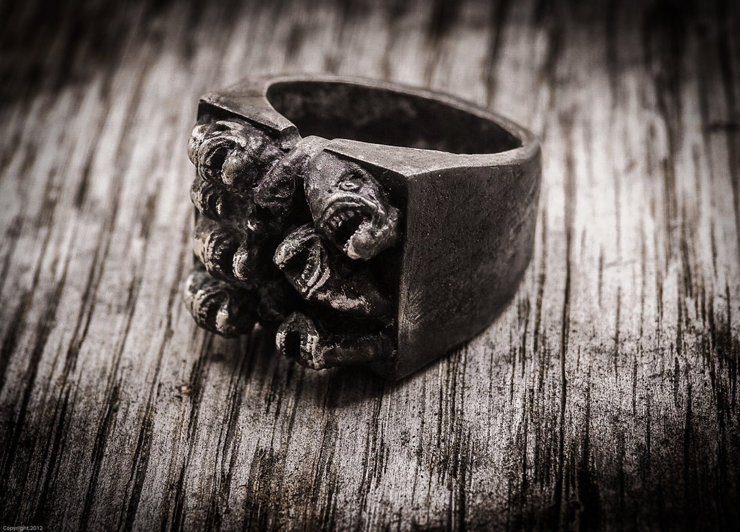 Piranha Fish Ring, 925 Silver, Large Version, Silver Sterling Big ...