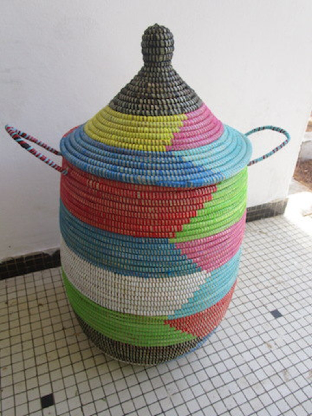 Artist Loft Storage Basket, Hamper, Laundry Basket, Colourful, Chevron ...