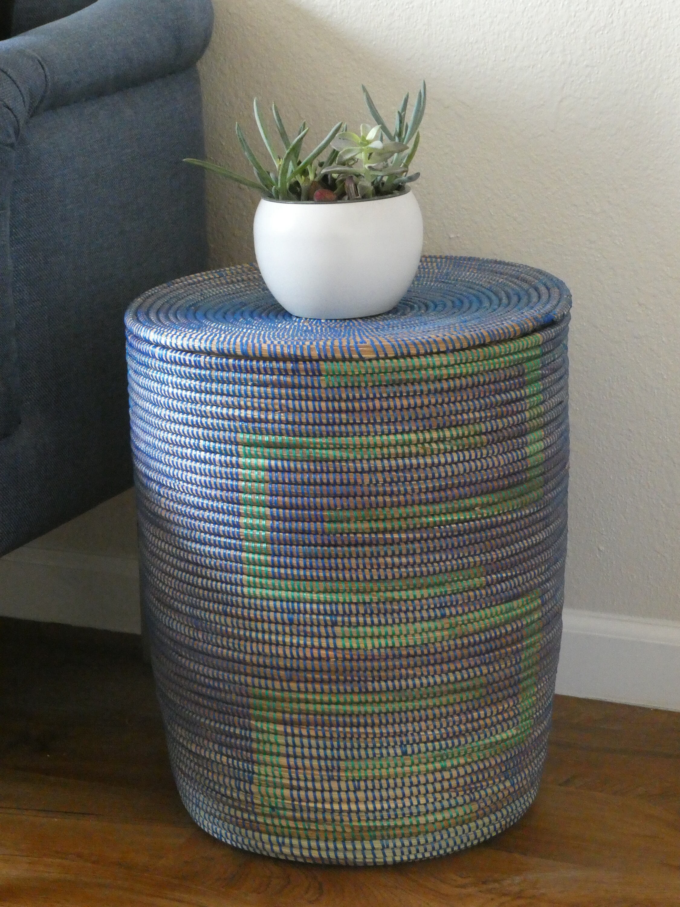 Side table Exclusive BasketEnd Table HamperLaundry Home | Etsy