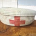 First Aid Kit Basket, Cute Red and White Storage Box, Oval Shaped ...