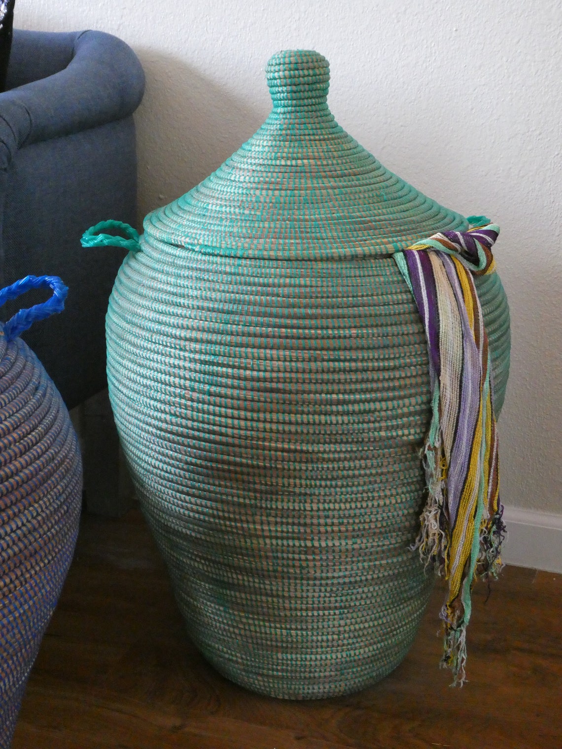 Emerald Green Laundry Basket Green Hamper Vase Shaped | Etsy