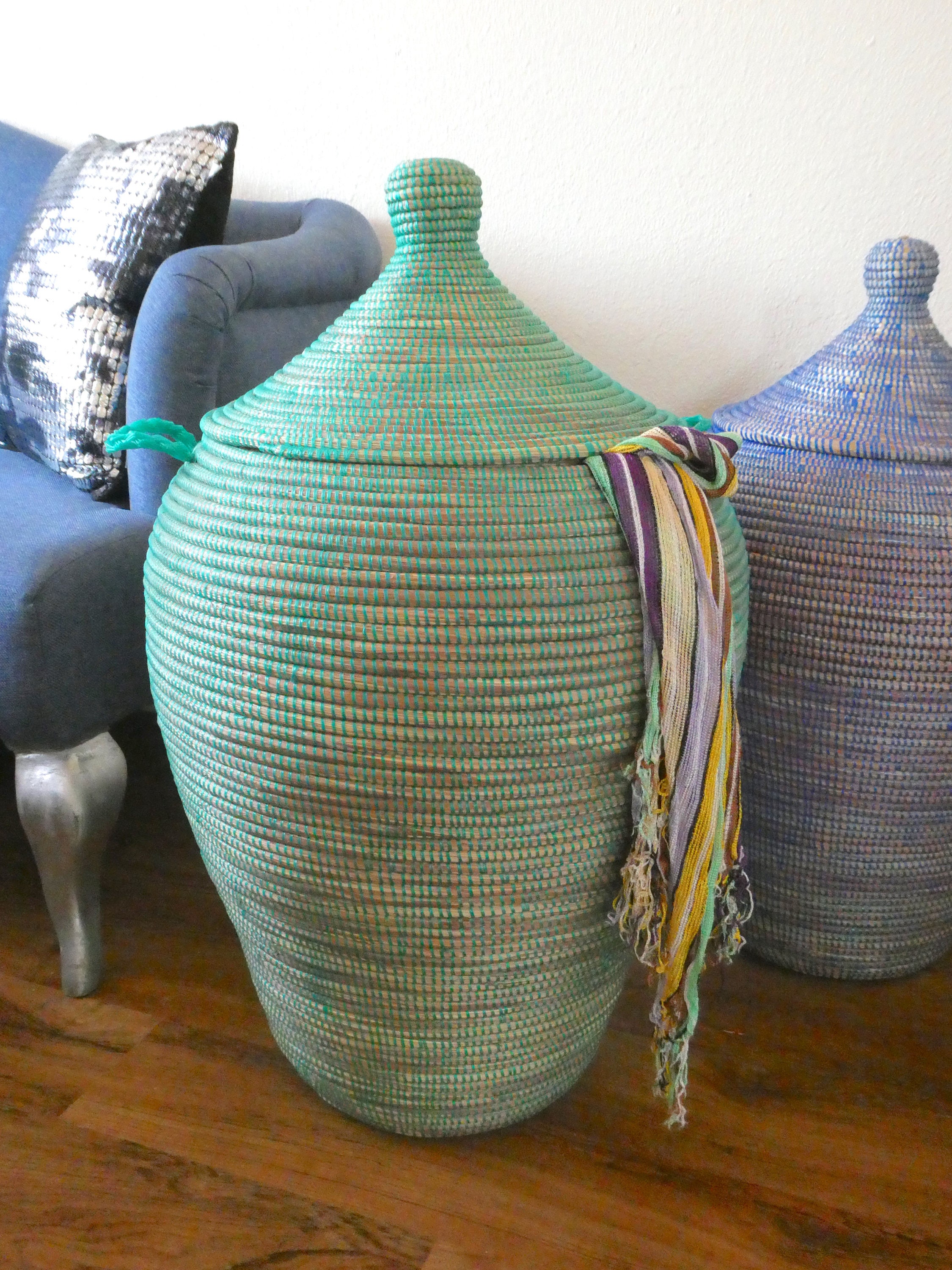 Emerald Green Laundry Basket Green Hamper Vase Shaped - Etsy