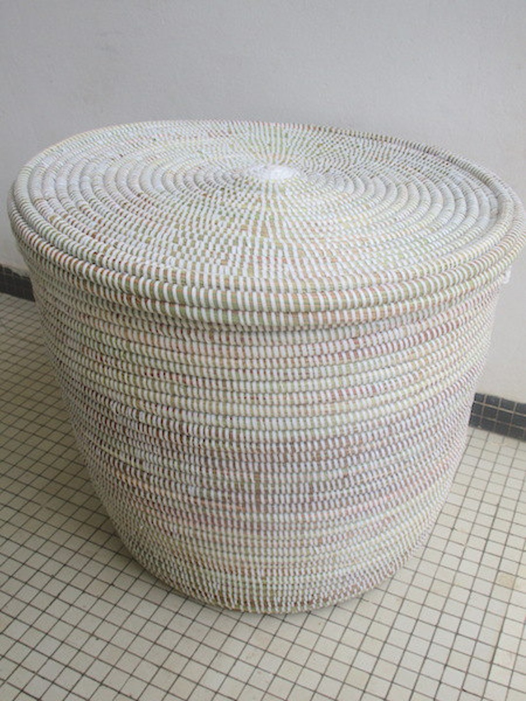 Modern Home, White Flat Lid Basket, Side Table, Nightstand, Great Deal ...