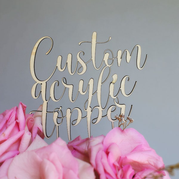 Acrylic Cake Topper - Etsy