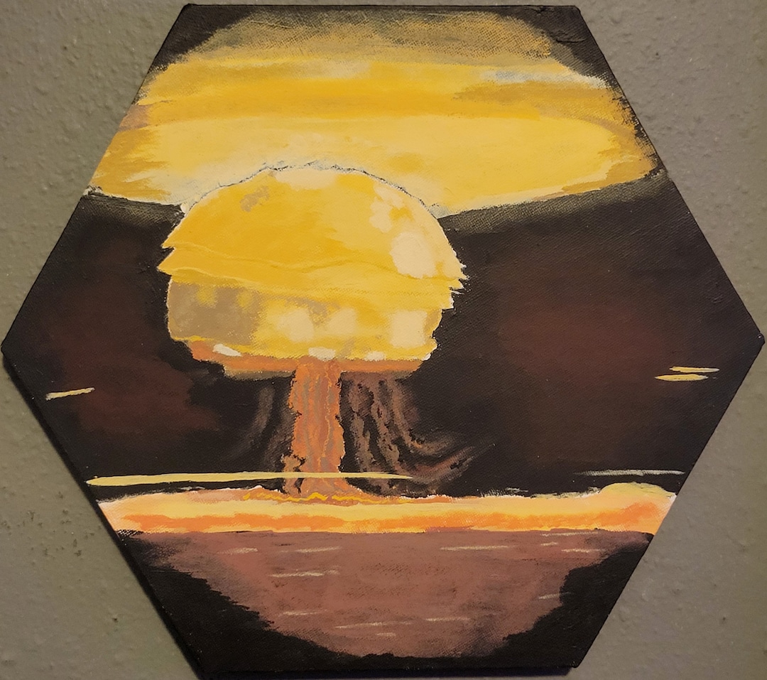 Gold Terror // Early Phase Castle Bravo Atomic Bomb Painting - Etsy